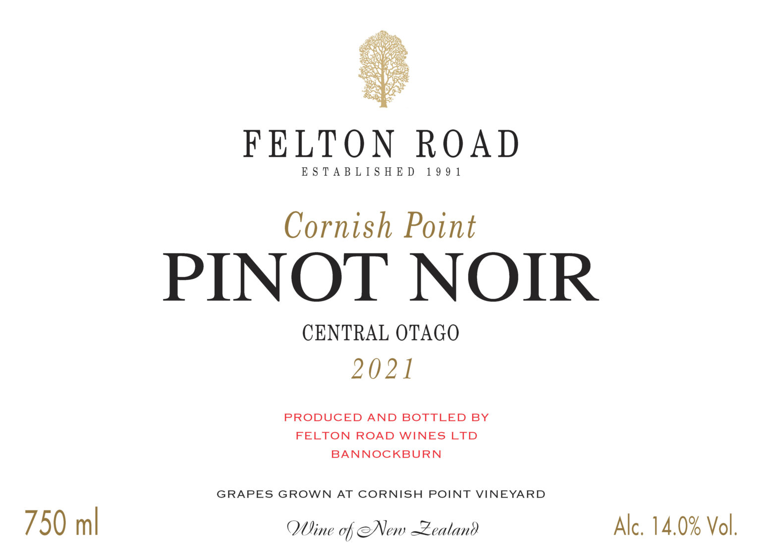 2021 Pinot Noir Cornish Point – Felton Road Wines